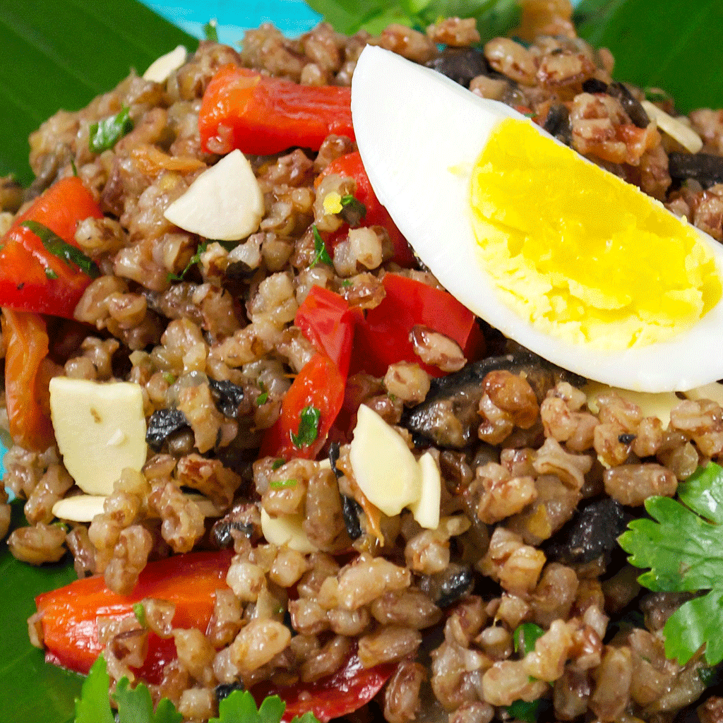 Organic Heirloom Rice with Portobello Mushroom – Olive's Kitchen